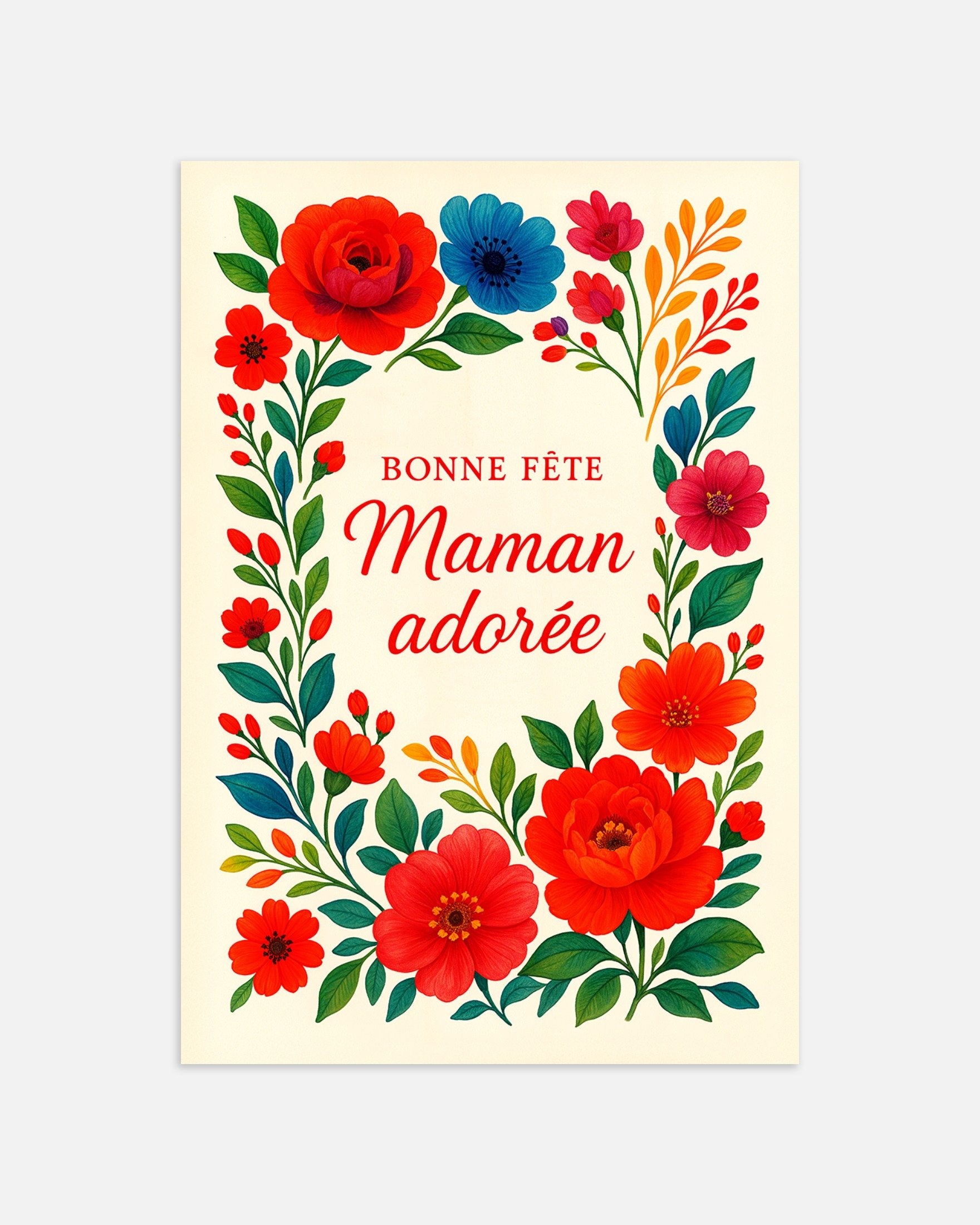 Feliz día Mamá querida – Impresión del Día de la Madre en francés ...
